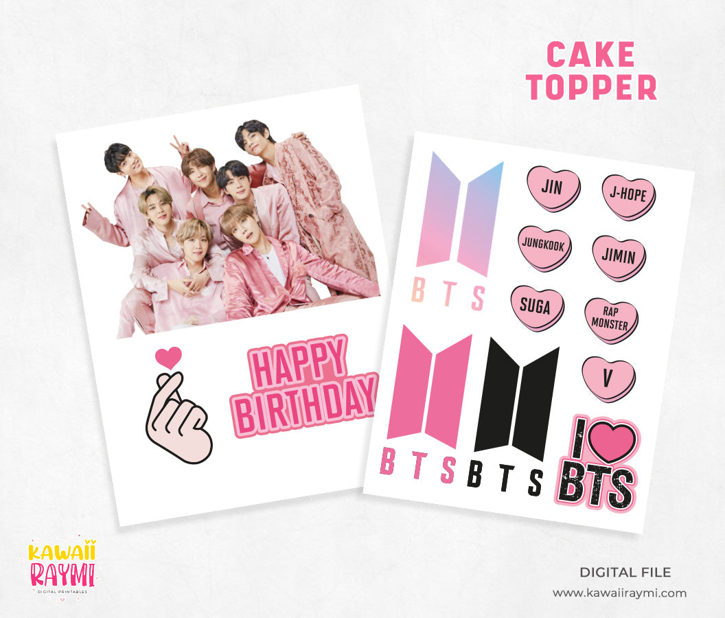 Bts cake topper kpop instant download – Kawaii Raymi