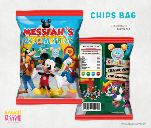 Bolsa de patatas fritas de Mickey Mouse Clubhouse – Kawaii Raymi