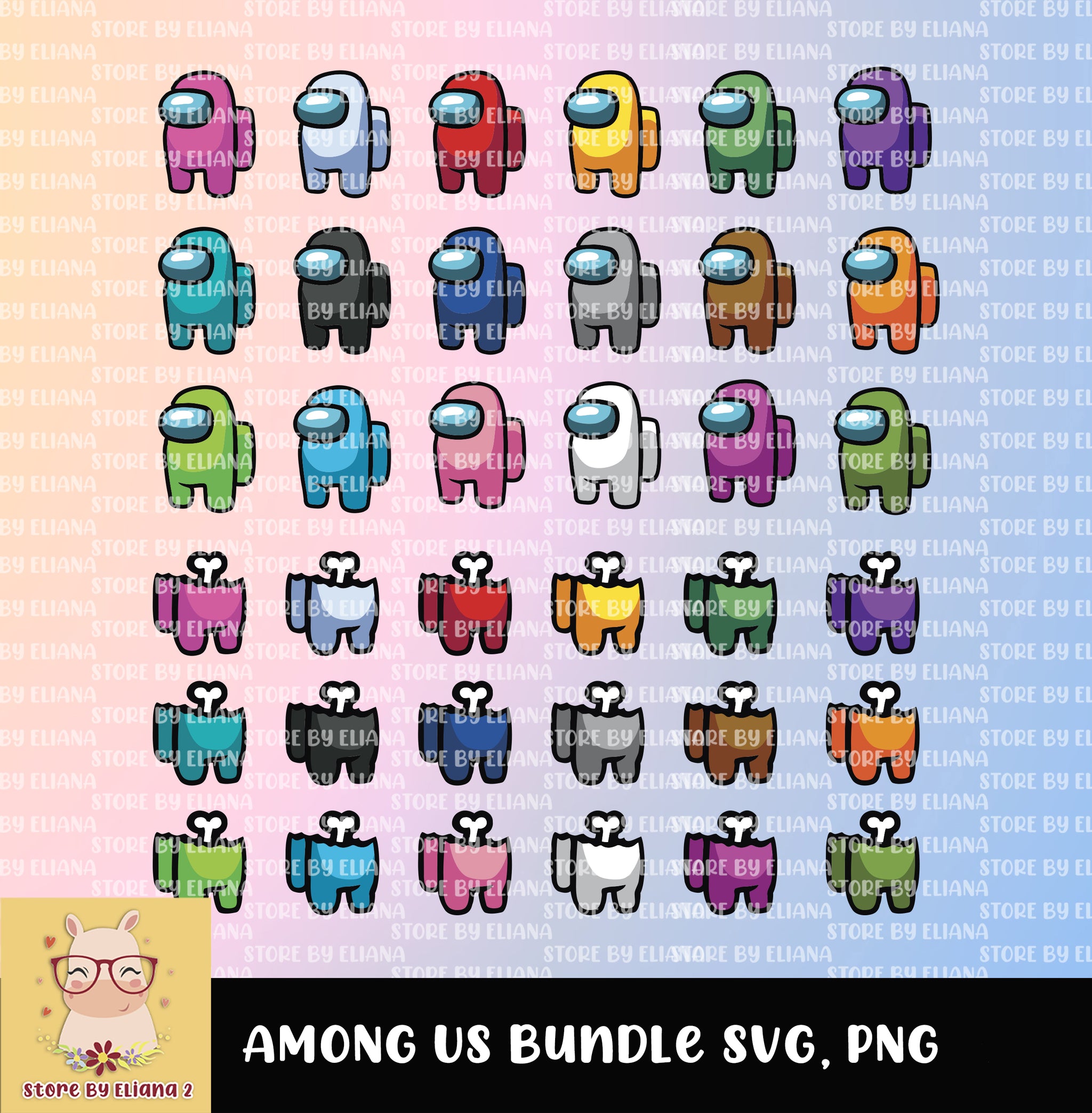Among us bundle svg, cricut, clipart among us png, among us christmas ...