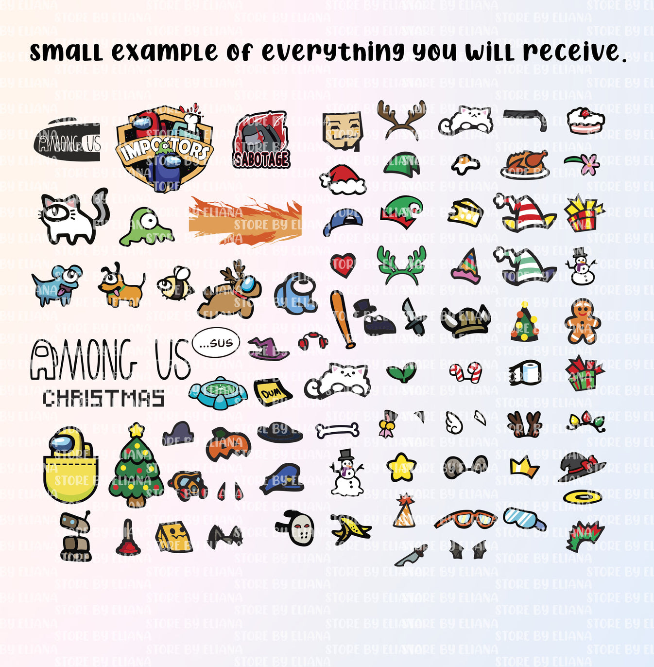 Among us bundle svg, cricut, clipart among us png, among us christmas ...