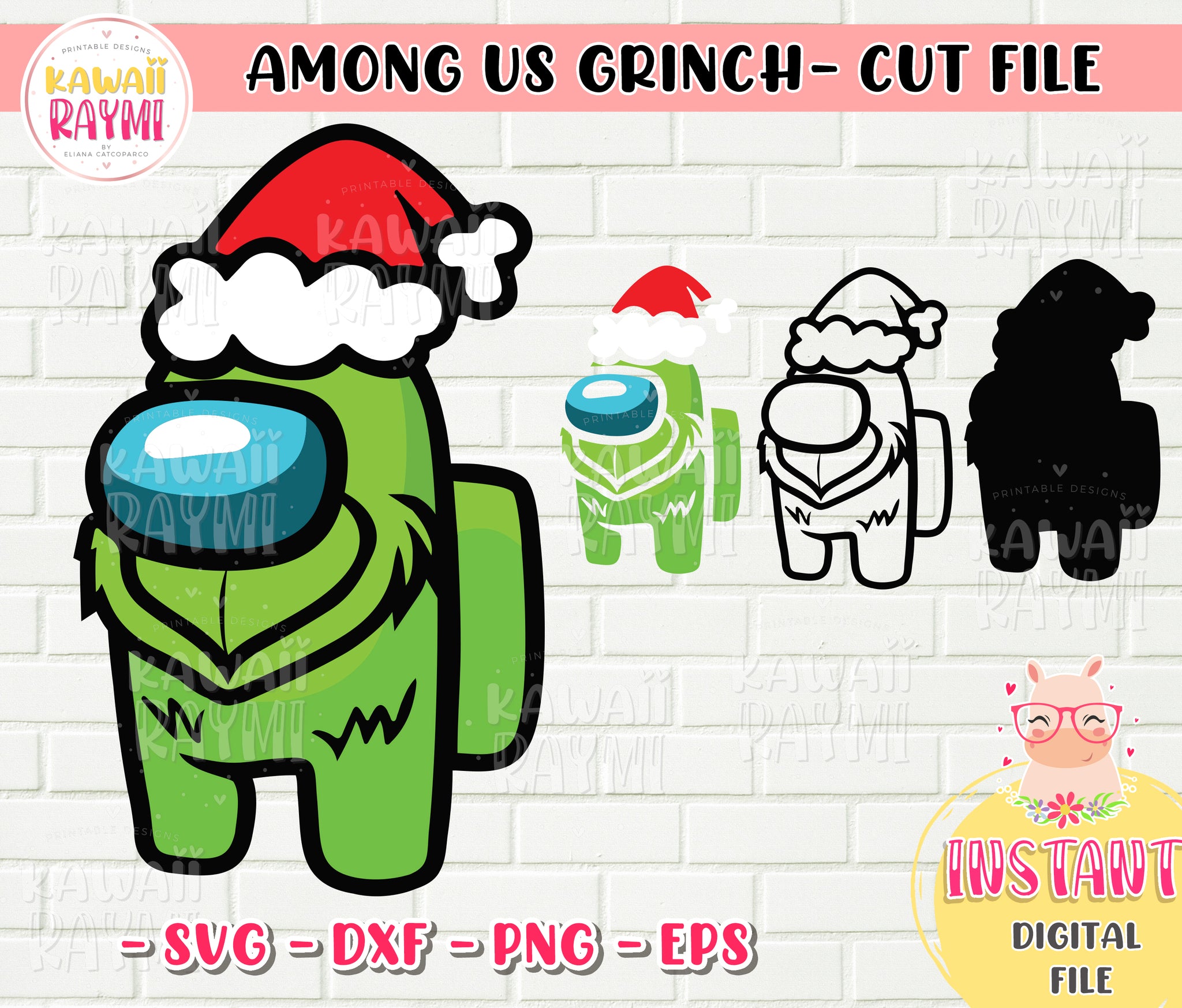 Among us Grinch - SVG-PNG – Kawaii Raymi