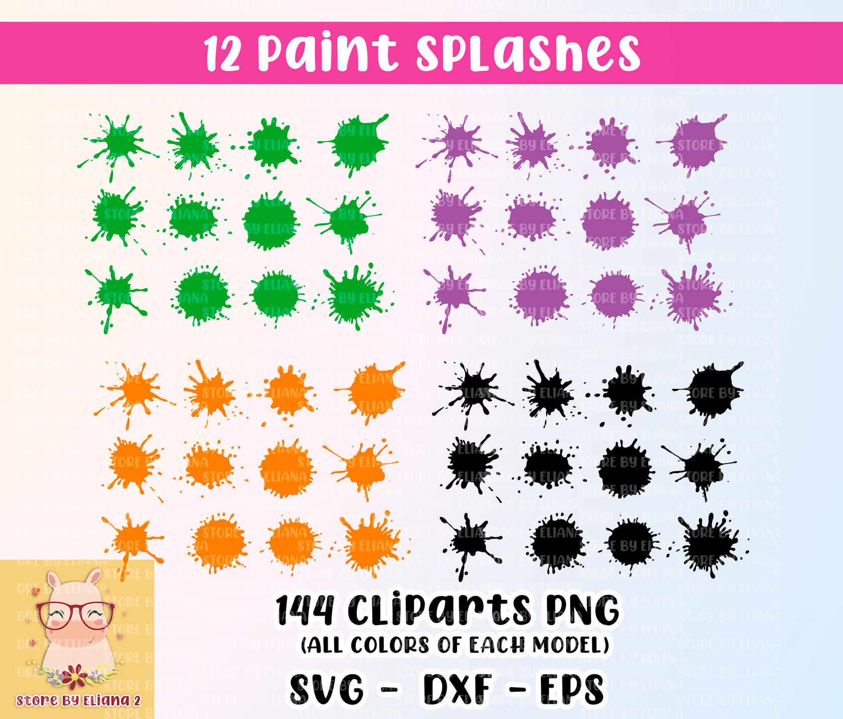 Paint splashes svg, cricut, Paint Splatter SVG, Bundle, Paint Splats S ...