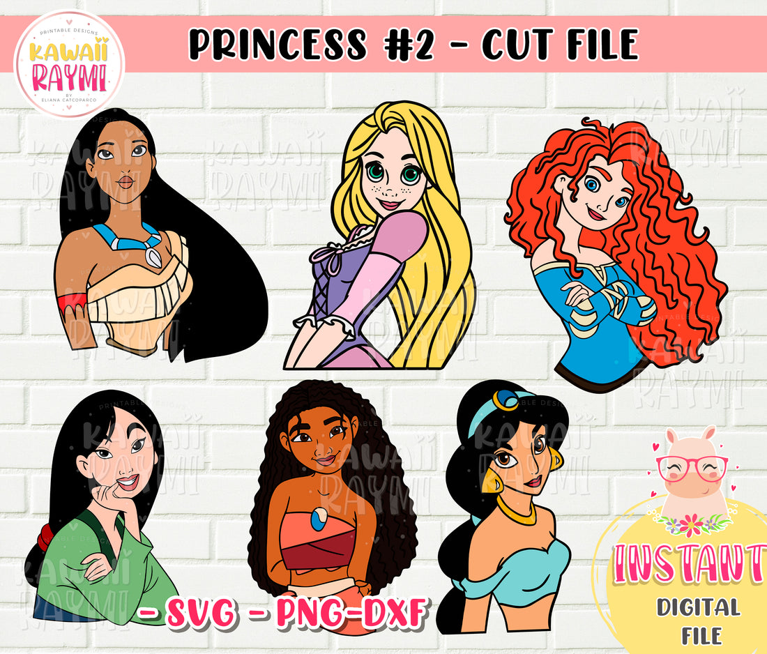 PRINCESS Bundle SVG - Layered- cricut- Instant Download – Kawaii Raymi