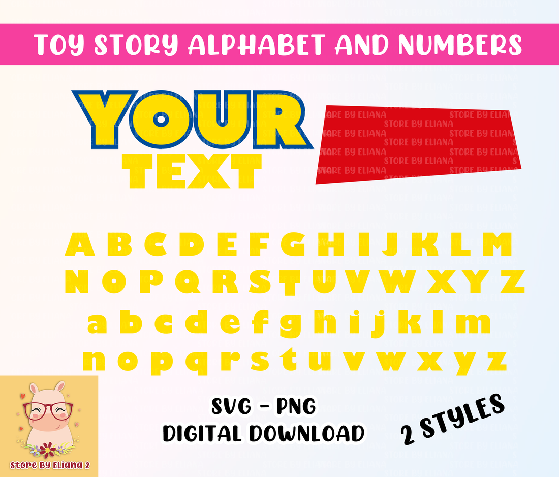 Toy story font svg, toy story alfabeto y números svg, png, cricut, arc ...