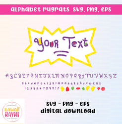 Rugrats font, alphabet and number-SVG-PNG-CRICUT – Kawaii Raymi